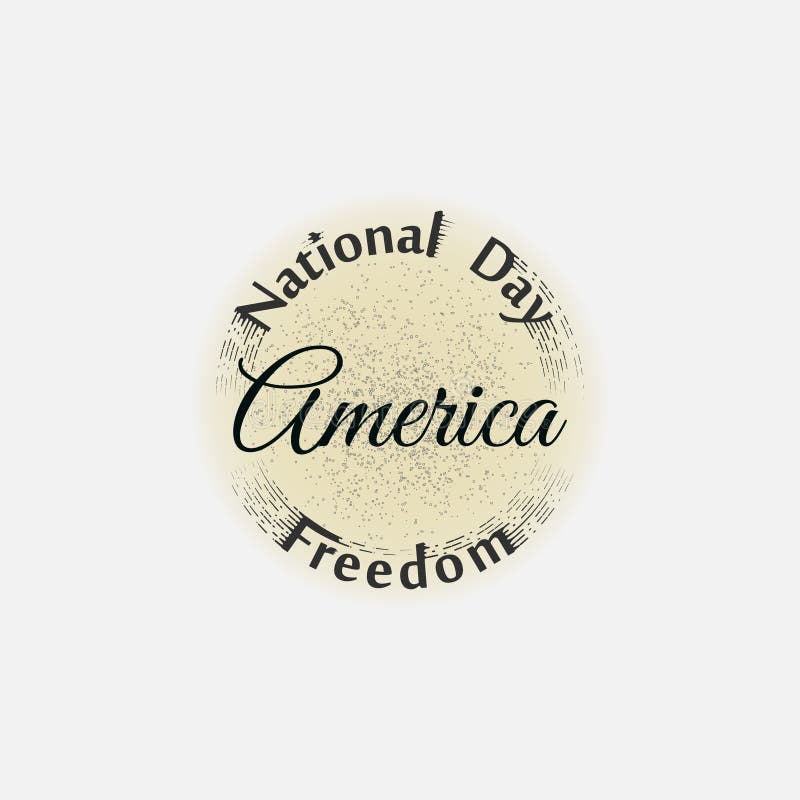 National Freedom Day America Label Stock Illustration - Illustration of ...