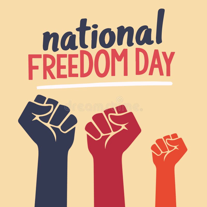 National Freedom Day Poster Concept Stock Illustration - Illustration ...