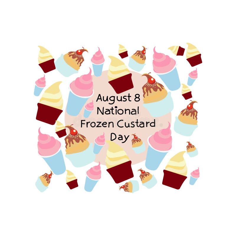 National Frozen Custard Day Free Vector Illustration Stock Vector ...