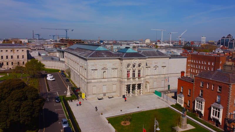 National Gallery in Dublin from Above - Aerial View Editorial Stock ...