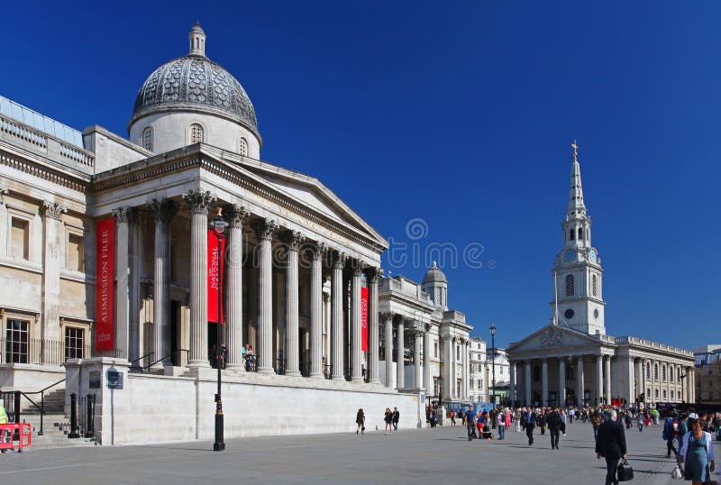 The National Gallery in London S Trafalgar Square Editorial Photo ...