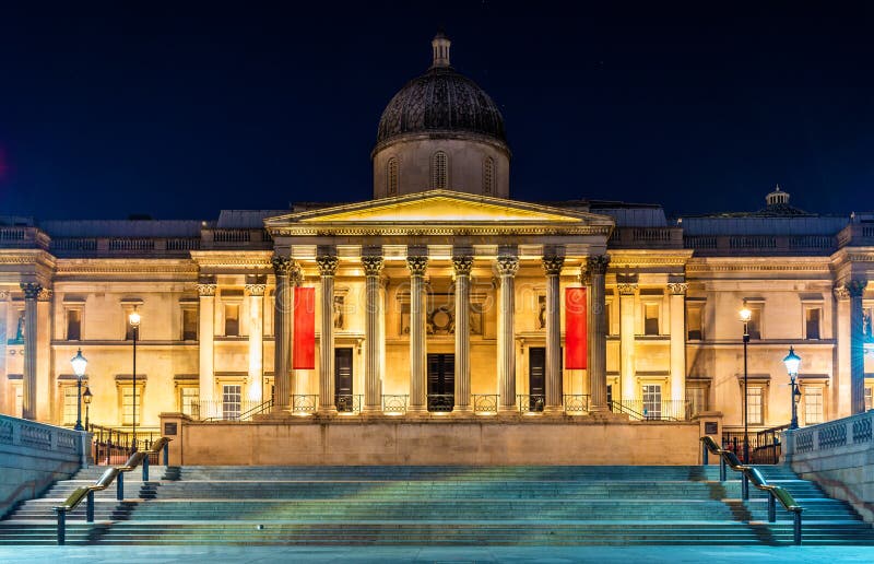 The National Gallery in Trafalgar Square Editorial Image - Image of ...