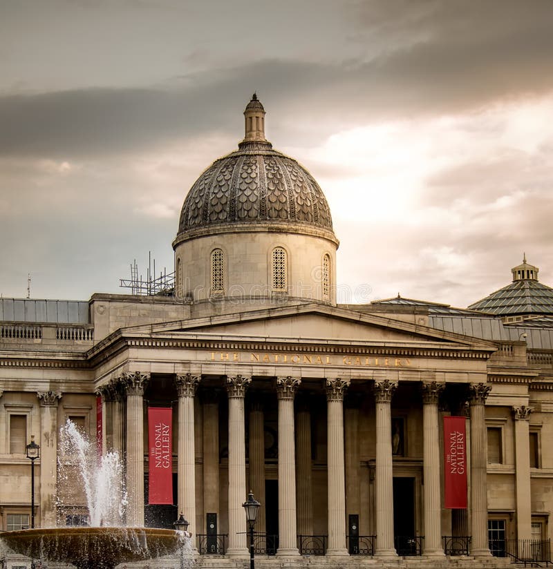National Gallery in Trafalgar Square, London Editorial Stock Image ...