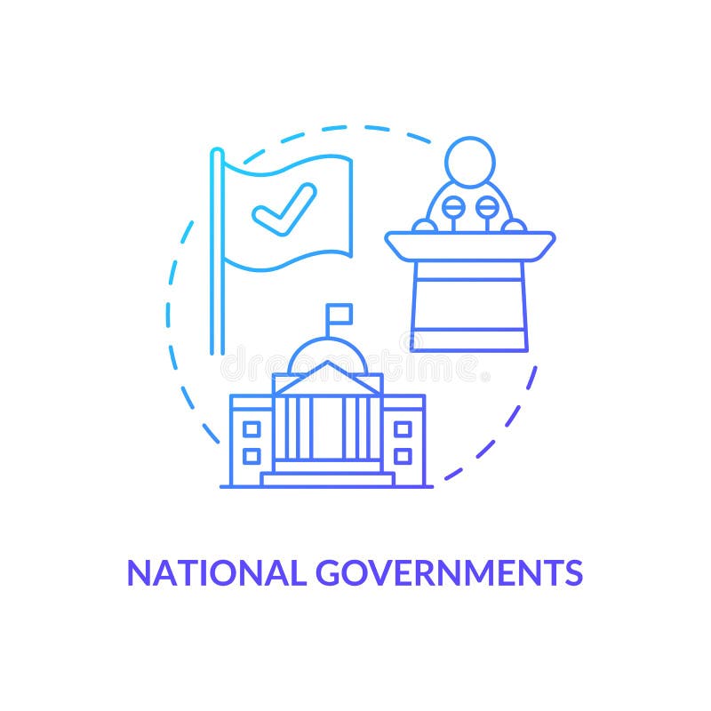 National Governments Concept Icon Stock Vector - Illustration of ...