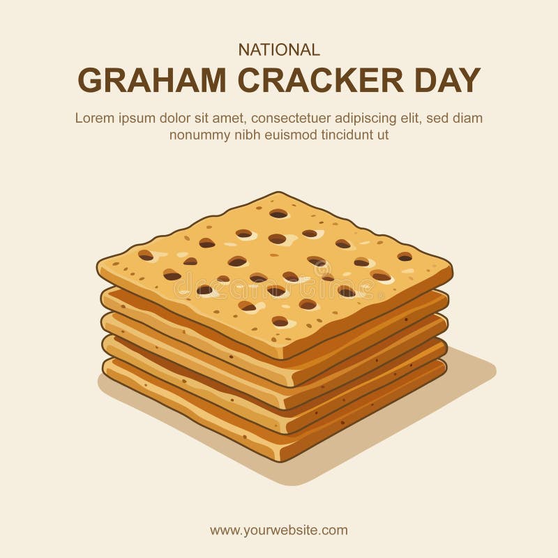 National Graham Cracker Day Background Stock Vector - Illustration of ...