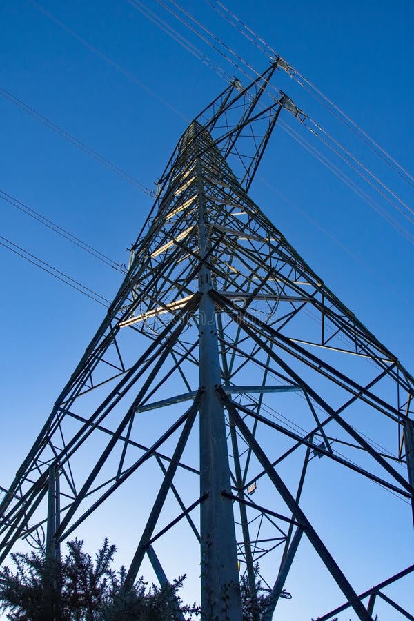 National Grid Electricity Pylon in Close Up. Electricity Network Stock ...