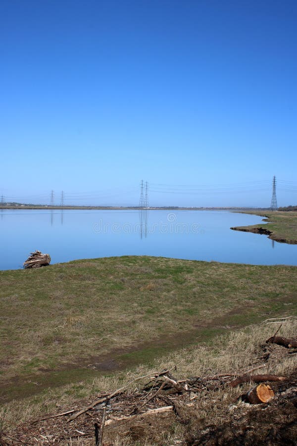 National Grid, Power Lines Over River Lune Stock Photo - Image of ...