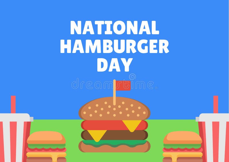 National Hamburger Day (Card (Landscape Stock Illustration ...