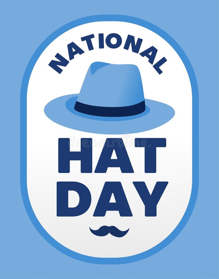 National Hat Day with a Hat Stock Vector - Illustration of vector ...