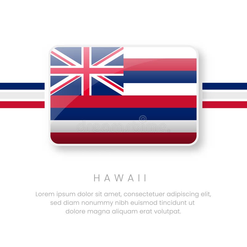 National Hawaii Flag.Vector Hawaii Button Flag Stock Vector ...