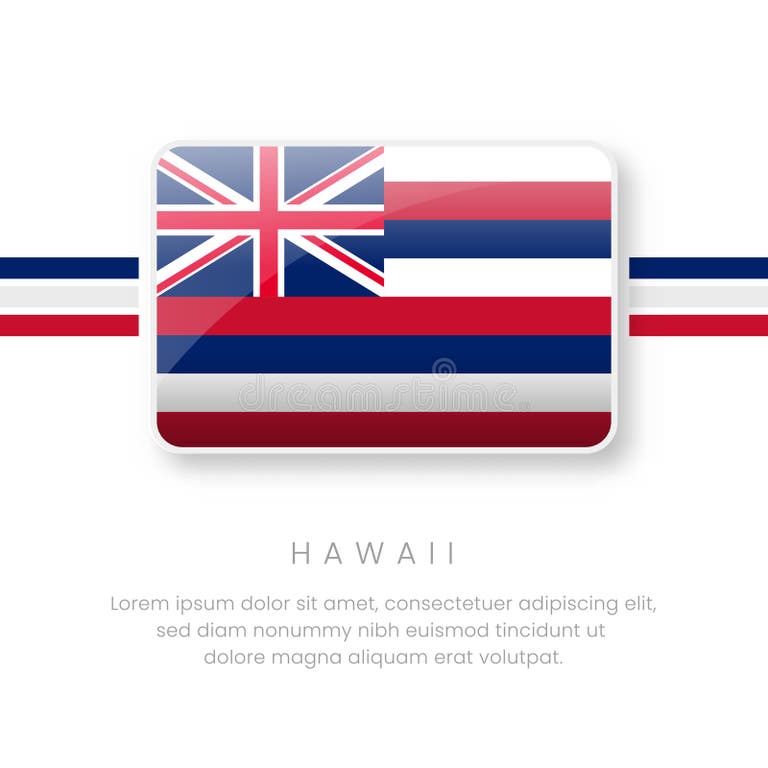 National Hawaii Flag.Vector Hawaii Button Flag Stock Illustration - Illustration of graphic ...