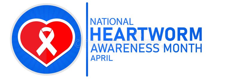 National Heartworm Awareness Month Stock Vector - Illustration of ...