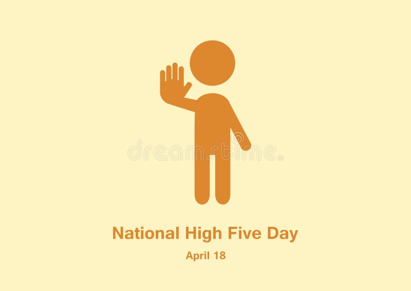 National High Five Day Vector Stock Vector - Illustration of figure ...