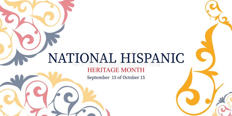 National Hispanic Heritage Month. Vector Illustration. National Colors ...