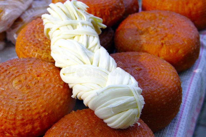 National Homemade Circassian Cheese, on the Table, Close-up. White ...