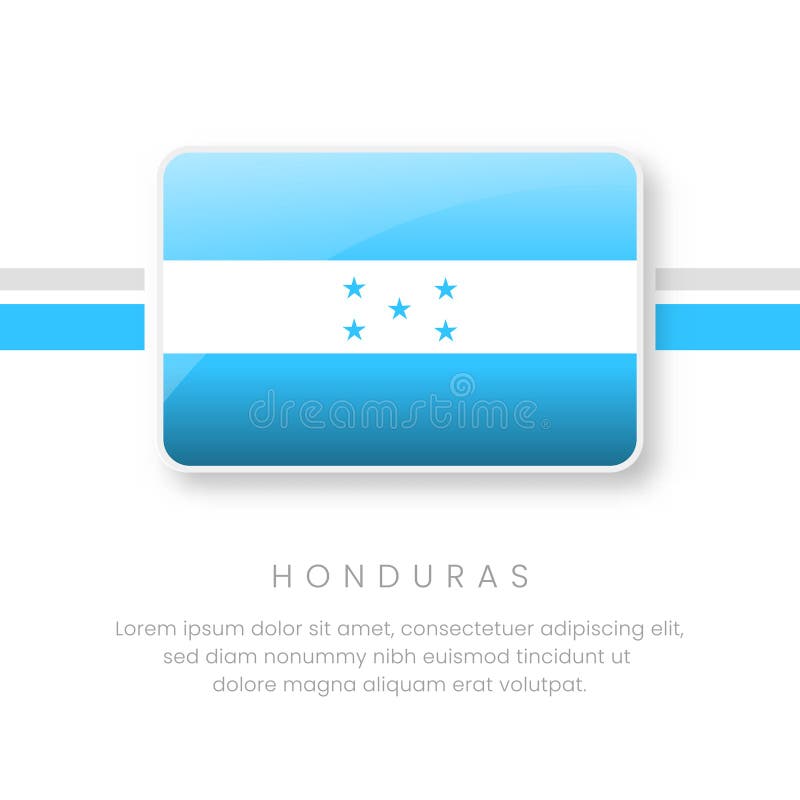 National Honduras Flag.Vector Honduras Button Flag Stock Vector ...