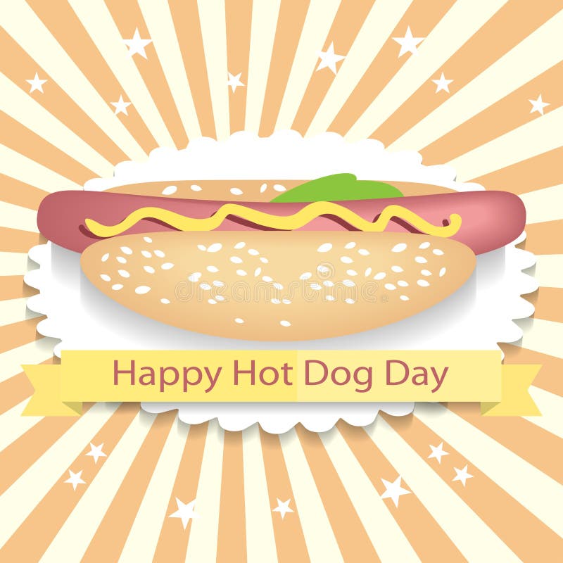 National Hot Dog Day Stock Illustrations – 1,305 National Hot Dog Day ...