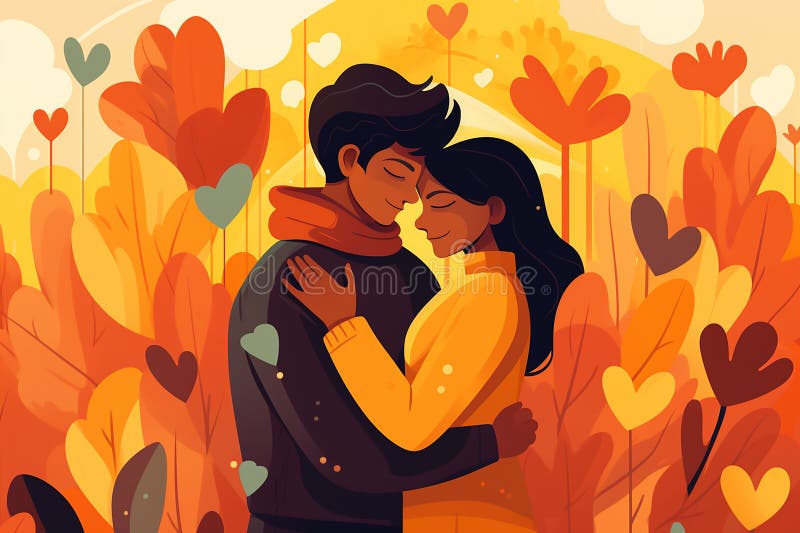 National Hugging Day. Two Characters Sharing a Warm Embrace Stock ...