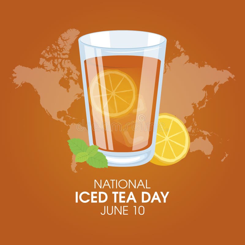 National Iced Tea Day Vector Stock Vector - Illustration of fresh ...