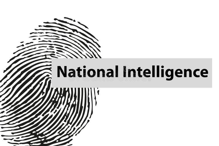 National Intelligence on White Stock Illustration - Illustration of ...