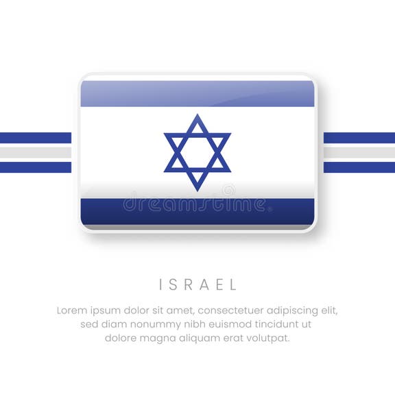 National Israel Flag.Vector Israel Button Flag Stock Vector ...