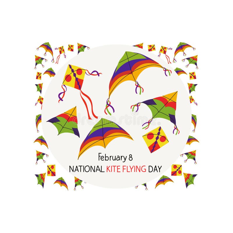 National Kite Flying Day Vector Illustration Stock Vector ...