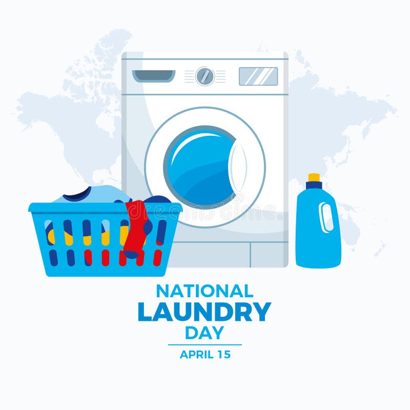 National Laundry Day Poster Vector Illustration Stock Vector ...