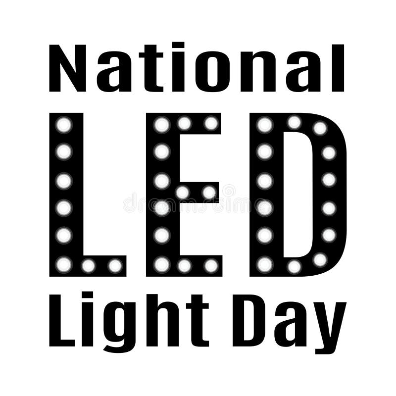 National LED Light Day, Idea for Poster, Banner or Flyer Stock Vector ...