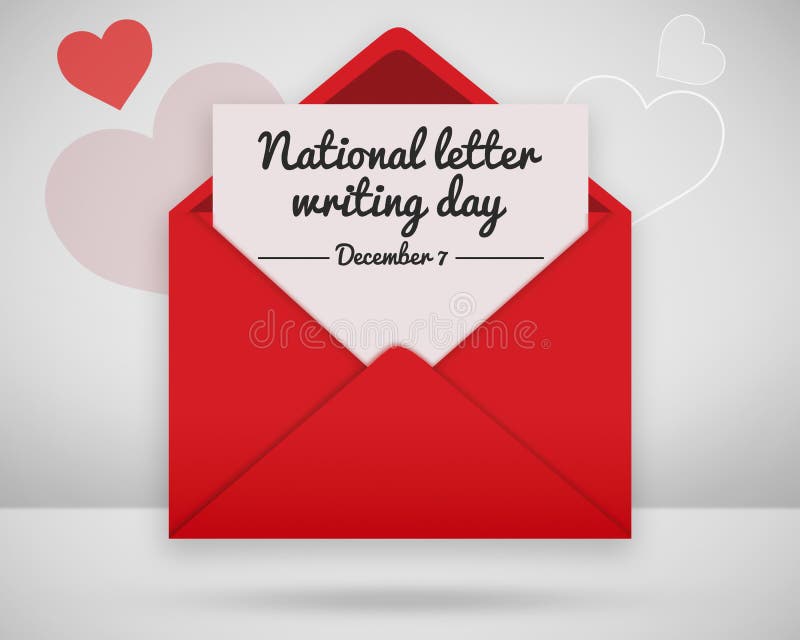 National Letter Writing Day Vector Stock Vector - Illustration of line ...
