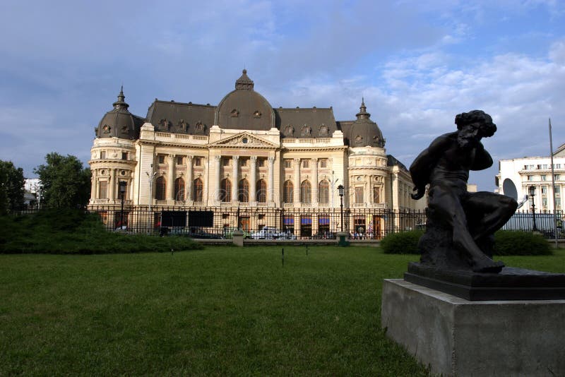 National Library of Romania Stock Image - Image of romania, detail ...