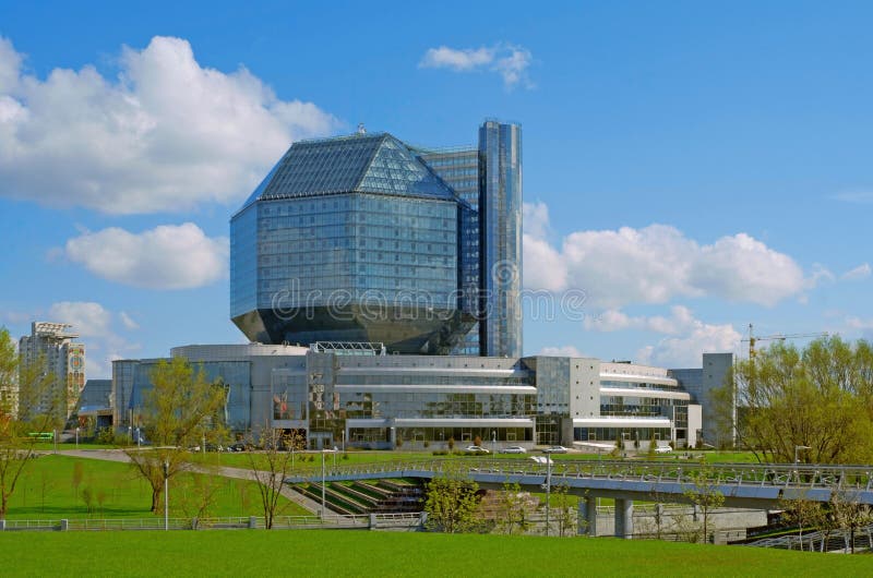 National Library of Belarus Stock Photo - Image of landmark, library ...
