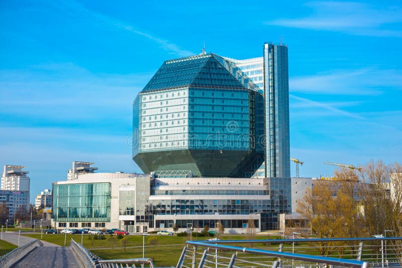 National Library of Belarus in Minsk Editorial Stock Photo - Image of ...