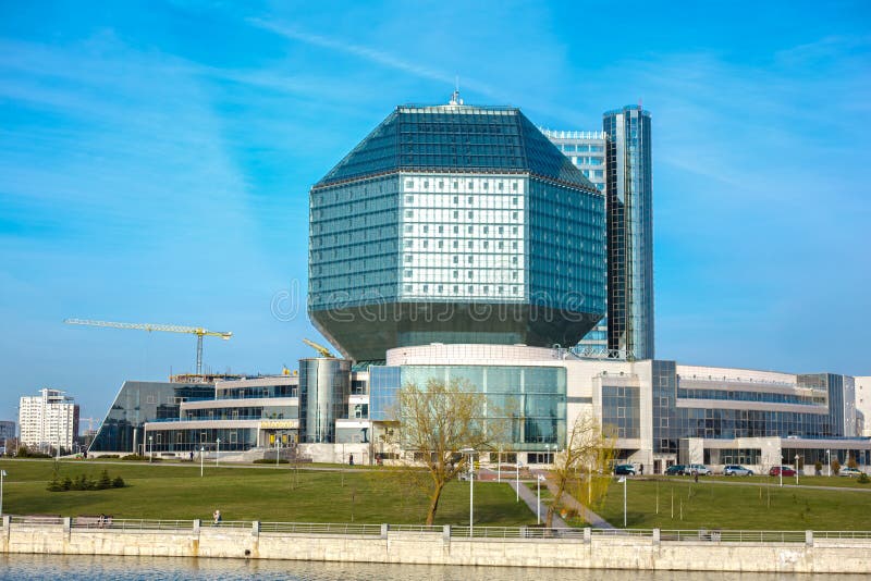 National Library of Belarus in Minsk Editorial Stock Photo - Image of ...