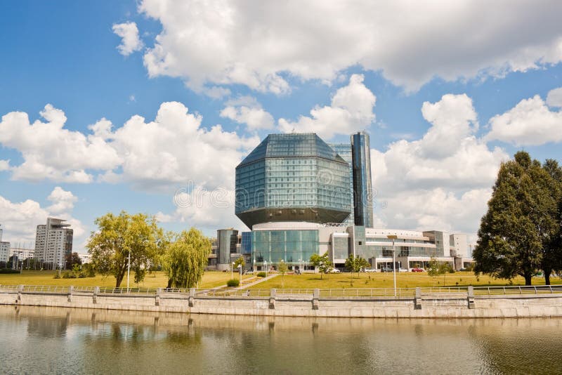 National Library of Belarus in Minsk. Editorial Image - Image of cubic ...