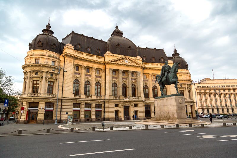 National Library in Bucharest Stock Image - Image of europe, romania ...