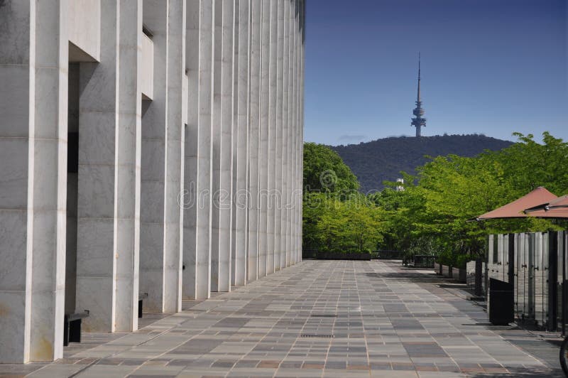 The Australian National Library in Canberra Stock Image - Image of ...