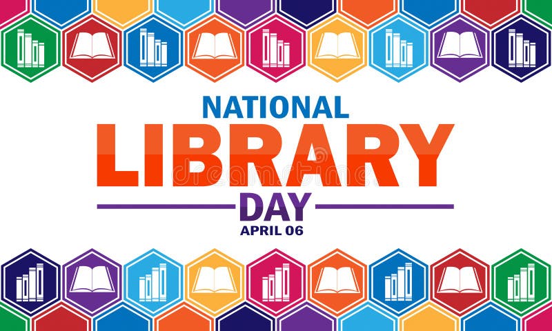 National Library Day, Background Stock Illustration - Illustration of ...