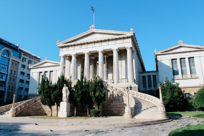 National Library of Greece in Athens, Greece Stock Image - Image of ...
