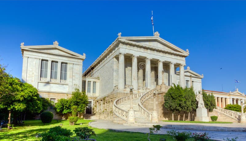 National Library of Athens stock photo. Image of national - 12751228