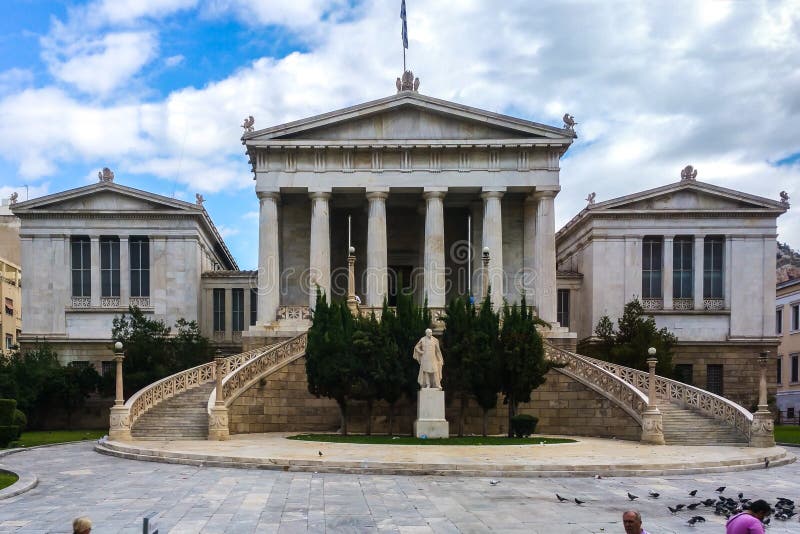 The National Library of Greece in Athens Editorial Stock Photo - Image ...