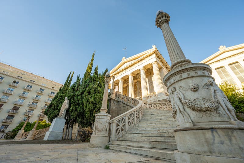National Library of Greece in Athens Stock Photo - Image of city ...