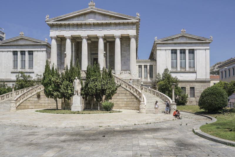 National Library of Greece in Athens Editorial Image - Image of ...