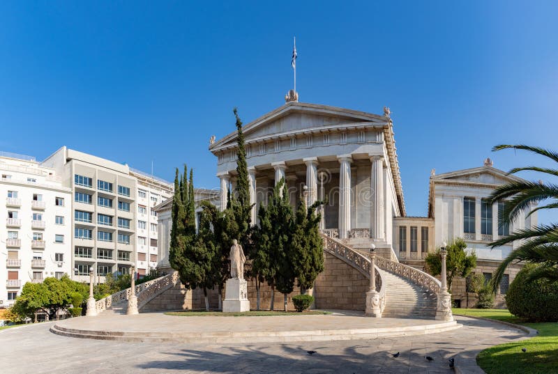 National Library of Greece editorial stock image. Image of athens ...