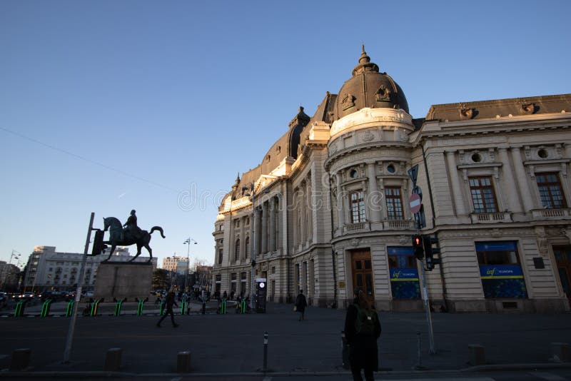 The National Library Located on Calea Victoriei in Bucharest, Romania ...