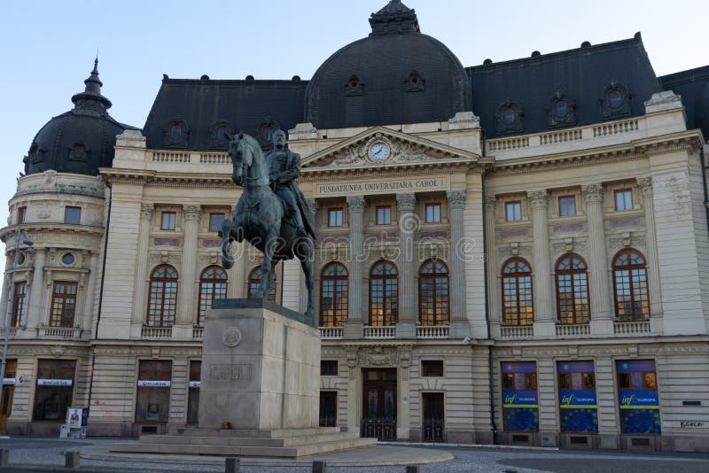 The National Library Located on Calea Victoriei in Bucharest, Romania ...