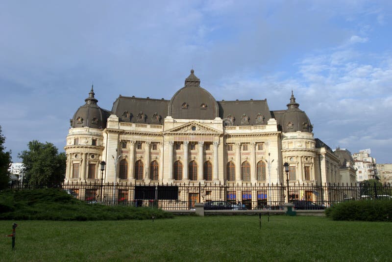 National Library of Romania Stock Image - Image of romania, detail ...