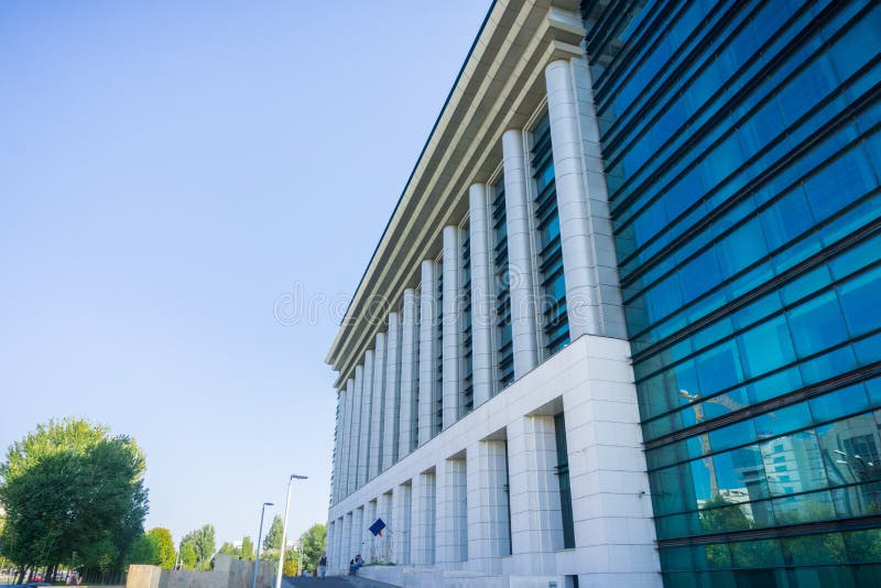The National Library of Romania Building, Bucharest Editorial Stock ...