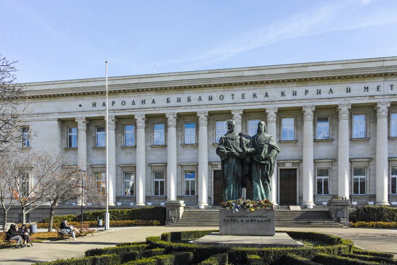 National Library St. Cyril and Methodius in Sofia, Bulgaria Editorial ...