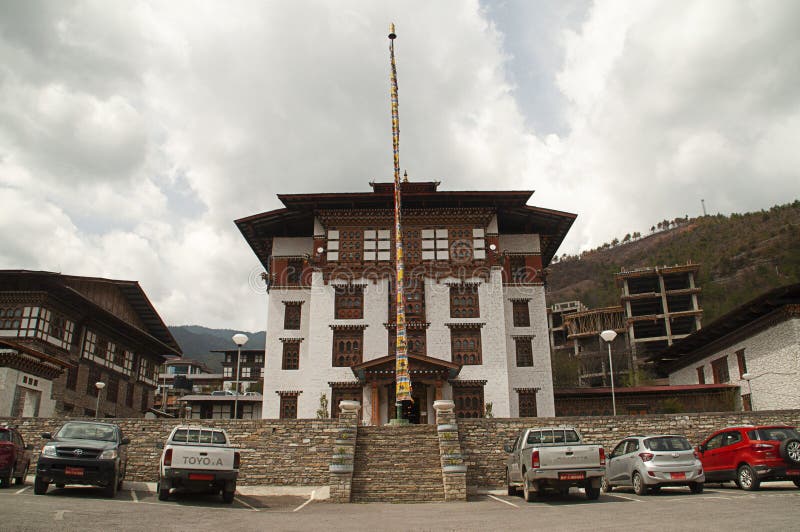 National Library, Thimpu, Bhutan Editorial Stock Photo - Image of hill ...