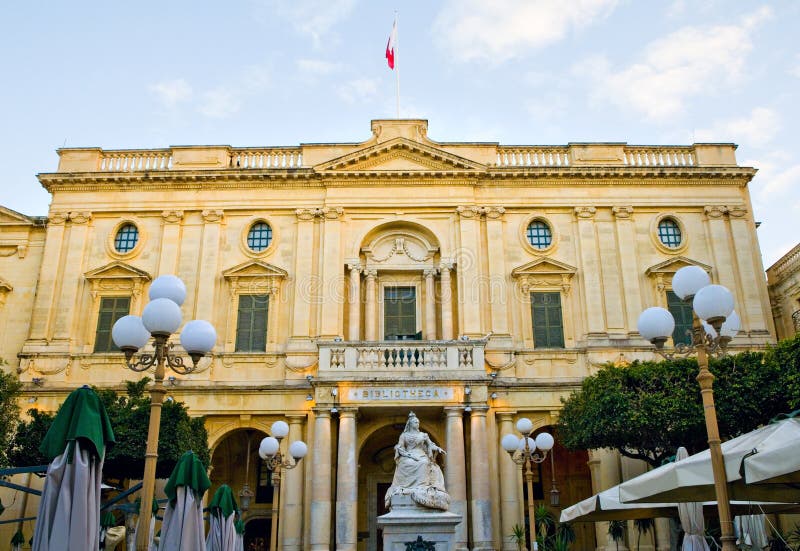 National Library of Valletta, Malta Stock Photo - Image of capital ...